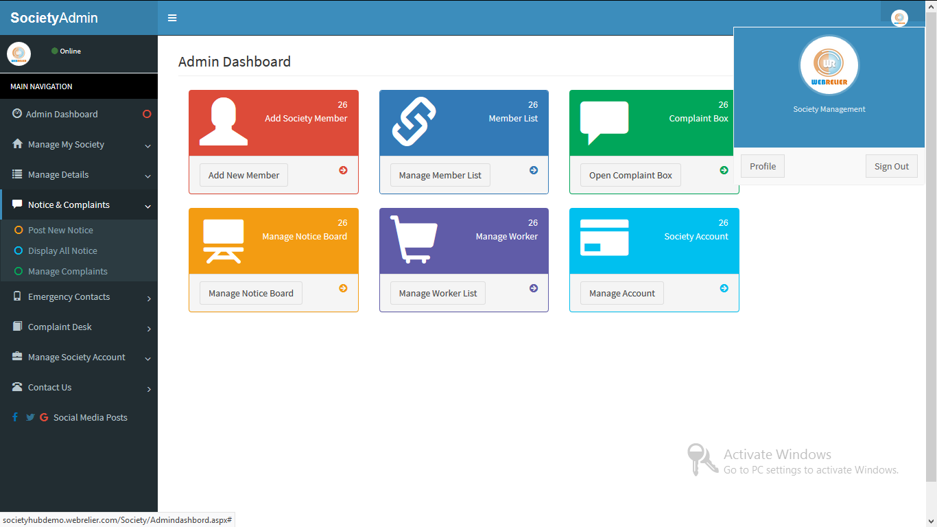 Society management system software | apartment management system